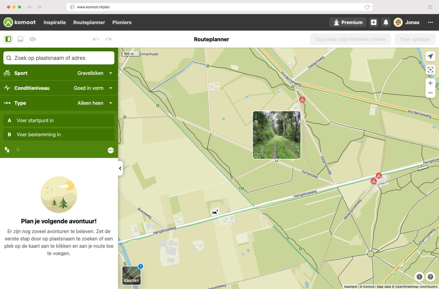 Komoot lanceert Trail View voor makkelijkere routeplanning